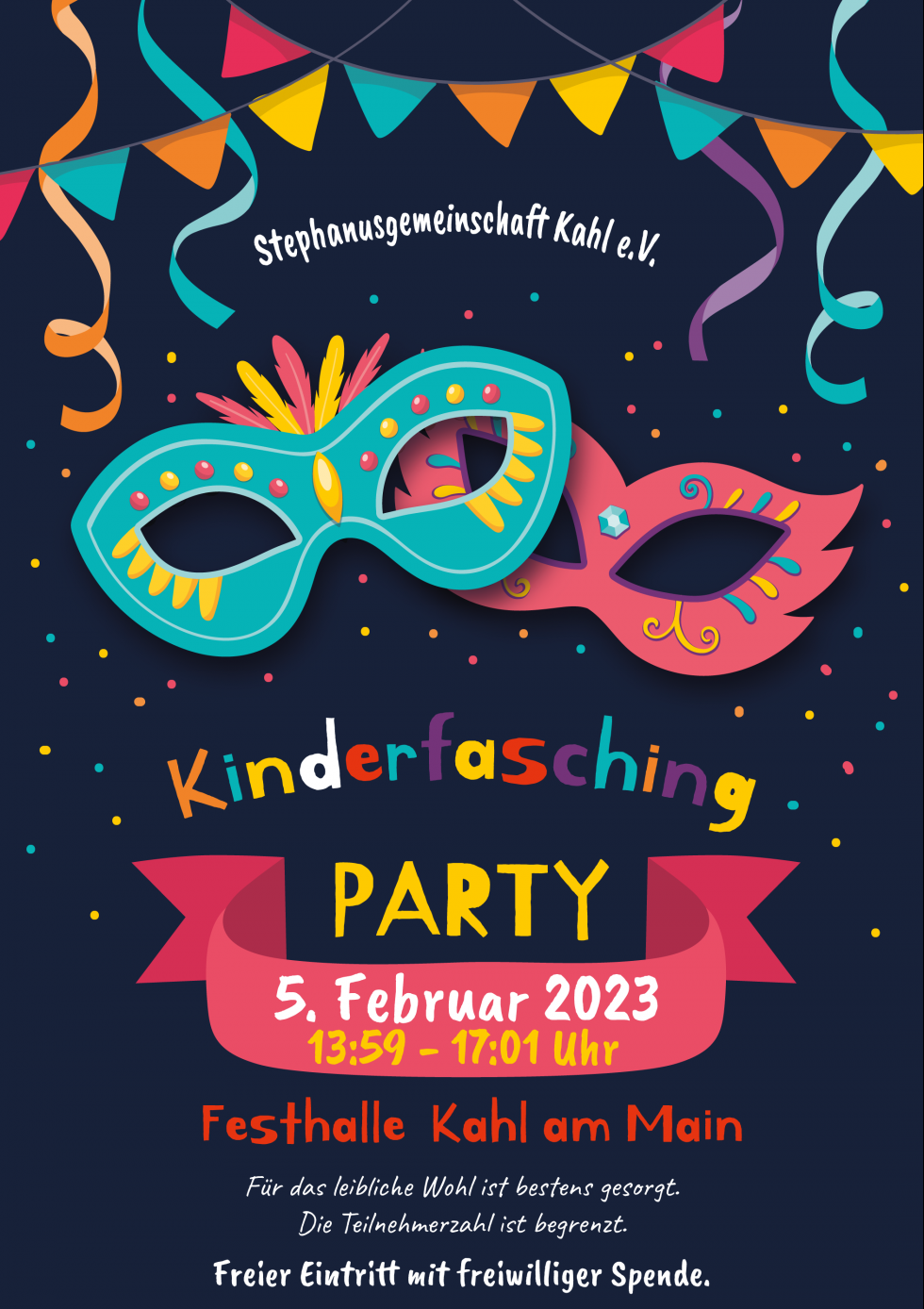 Einladung zum Kinderfasching! – Stephanusgemeinschaft Kahl e.V.
